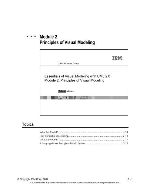 Principles of Visual Modeling