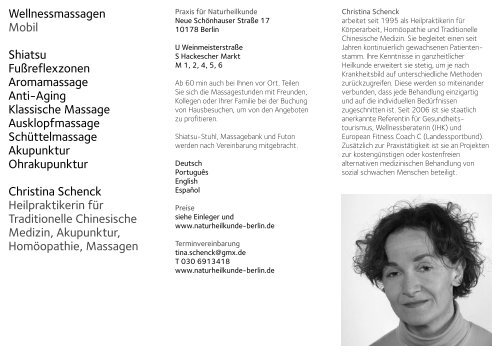 Flyer - Heilpraktikerin Christina Schenck