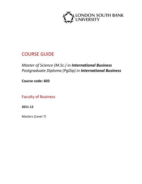 COURSE GUIDE