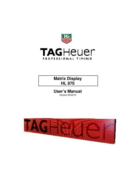 Full Matrix Display - TAG Heuer Timing Systems