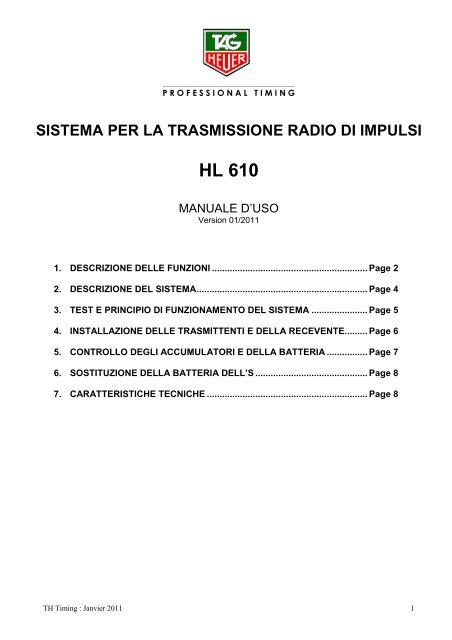 HL 610 - TAG Heuer Timing Systems