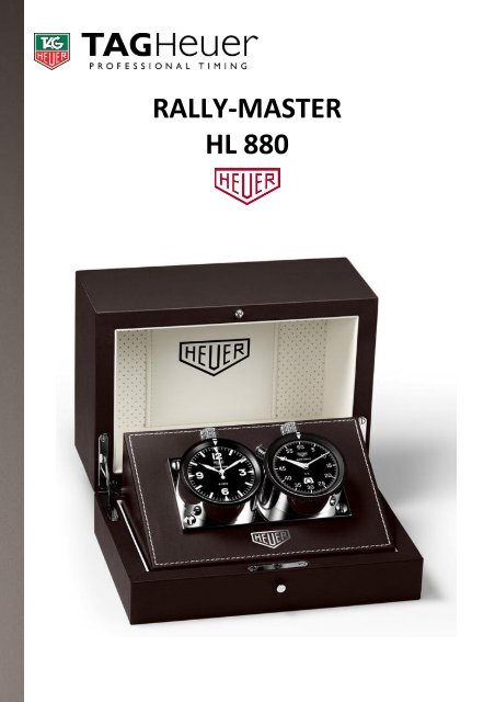 TITRE RALLY-MASTER HL 880 - TAG Heuer Timing Systems