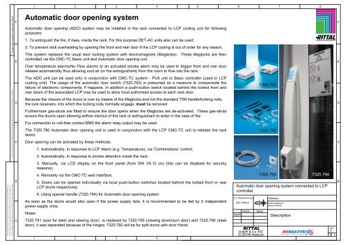 Automatic door opening system - Rittal