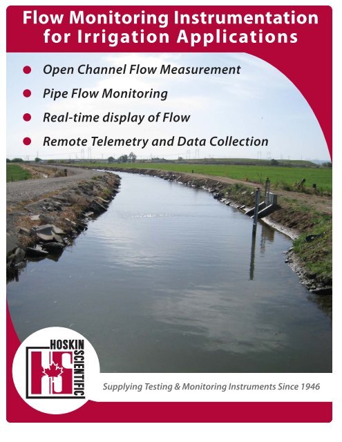 Flow Monitoring Instrumentation for Irrigation ... - Hoskin Scientific