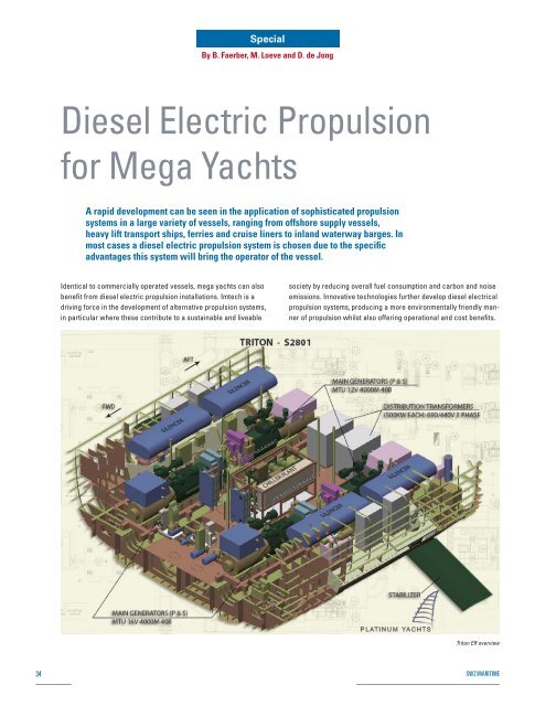 Diesel Electric Propulsion for Mega Yachts - Platinum Yachts