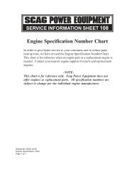 Kohler Engine Comparison Chart - Cub Cadet