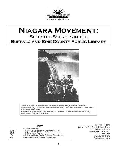 Niagara Movement: - Buffalo & Erie County Public Library