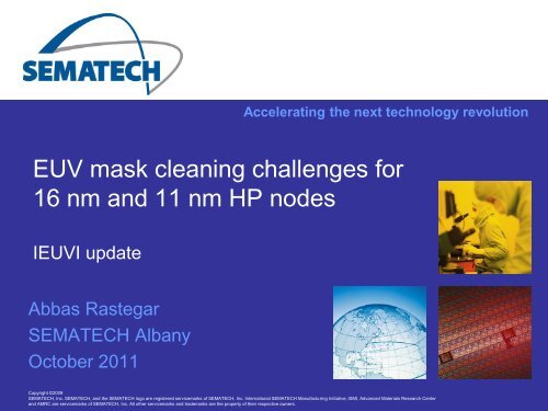 EUV mask cleaning challenges for 16 nm and 11 nm HP ... - ieuvi.org