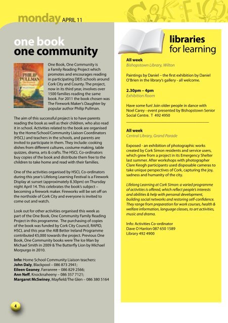 one book one community - Cork City Council