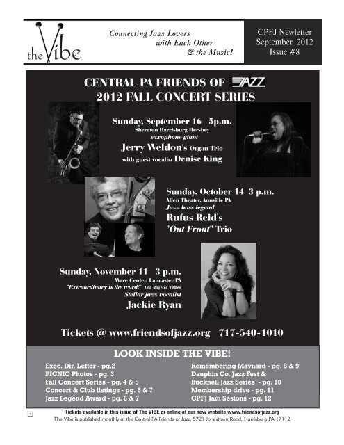 the dave stahl big band presents remembering - Central PA Friends ...