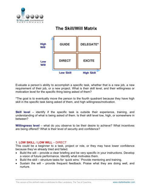 the-skill-will-matrix-stellar-leadership-performance