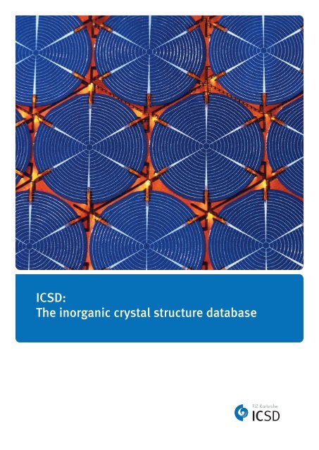 ICSD: The inorganic crystal structure database - FIZ Karlsruhe