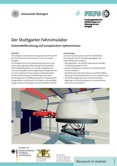 Der Stuttgarter Fahrsimulator - FKFS