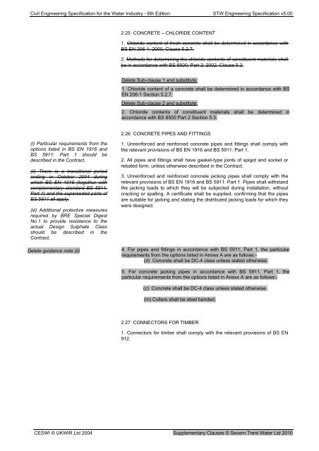 Civil Engineering Specifi