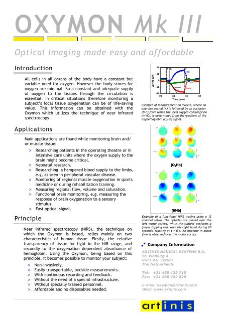 OXYMON Mark III Leaflet - ver1104.pub - Artinis Medical Systems