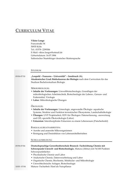 CURRICULUM VITAE - Demeter