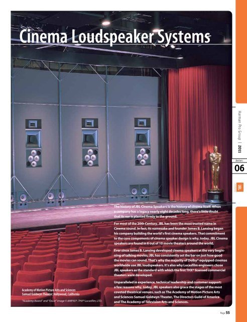 Cinema Loudspeaker Systems - Studio G