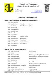 Das FLG von A-Z - Feodor-Lynen-Gymnasium