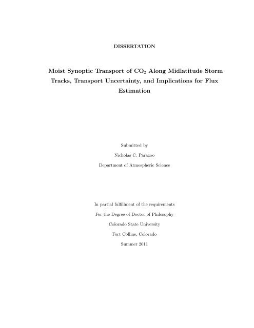 Dissertation - Denning Research Group - Colorado State University