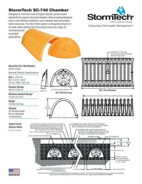 SC-740™ Chamber Information Sheet - StormTech