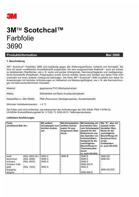 3M Scotchcal™ Farbfolie 3690 - Fodig