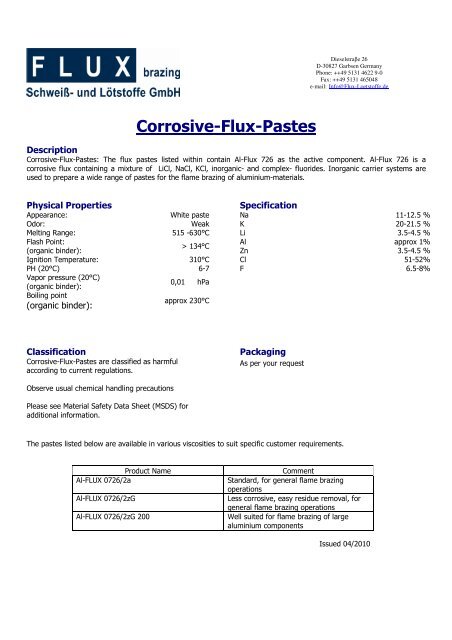 Al-Flux 0726.pdf - FLUX Aluminium bonding systems