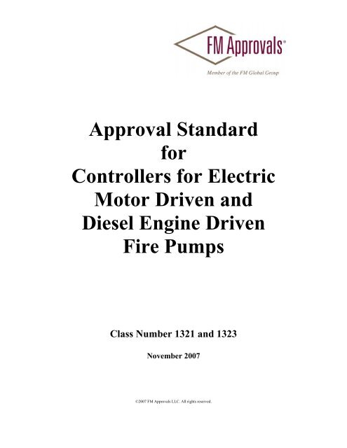 Approval Standard 1321, 1323 - FM Global