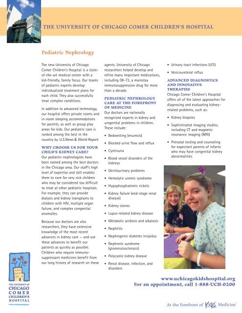 Pediatric Nephrology Fact Sheet - University of Chicago Comer ...