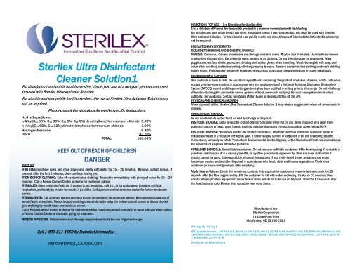 Sterilex Ultra Disinfectant Cleaner Solution1 - KellySolutions.com
