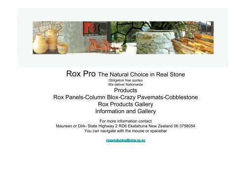 Rox Pro The Natural Choice in Real Stone Products Rox Panels ...