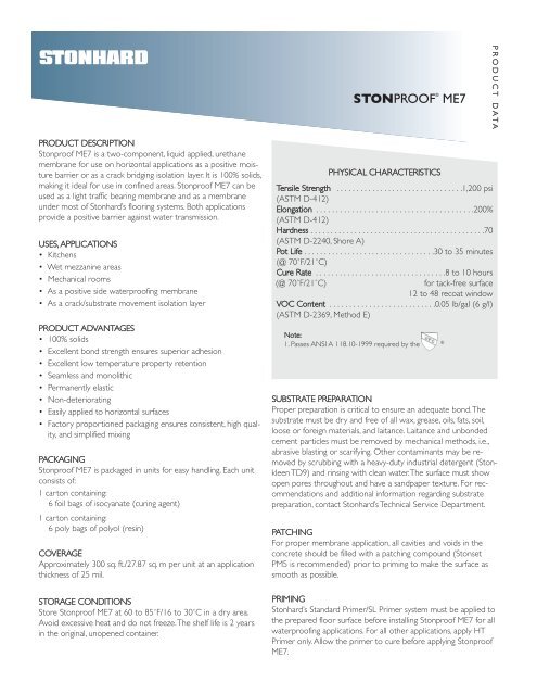STONPROOF® ME7 - Stonhard