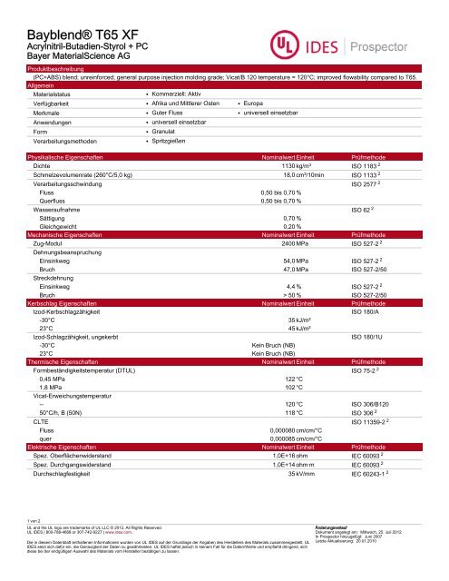 Bayblend® T65 XF - stemotec.de