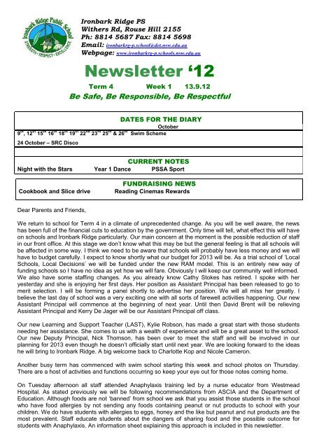 Term 4 Week 1 Newsletter