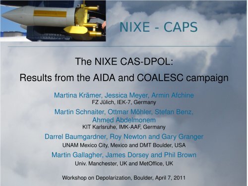 The NIXE CAS-DPOL - Droplet Measurement Technologies