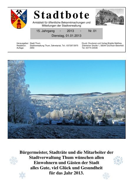 Stadtbote - Jahnsbach im Erzgebirge