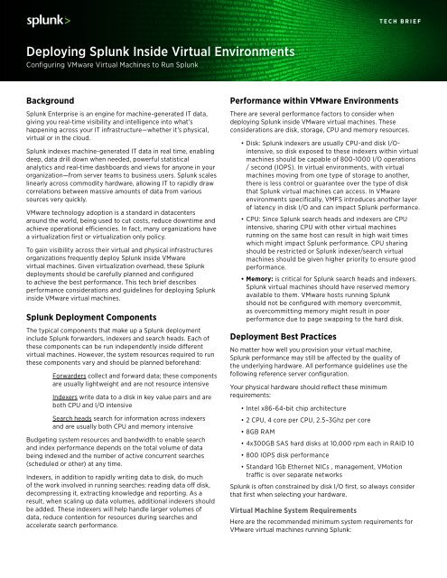 Deploying Splunk Inside Virtual Environments Configuring Vmware 9154