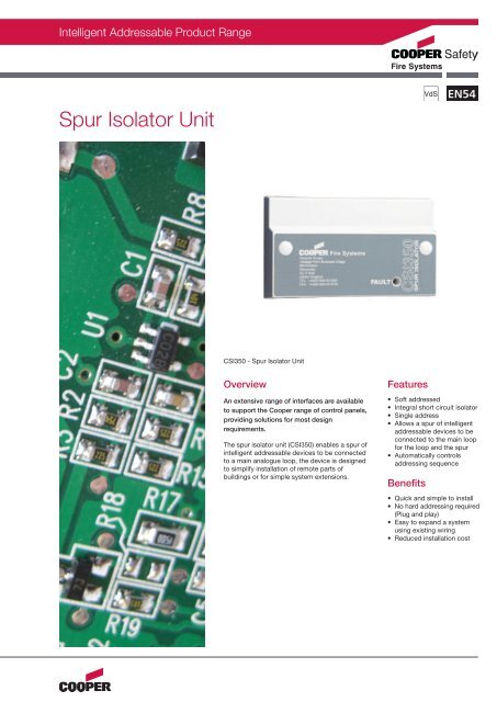 Spur Isolator Unit - Cooper Fire