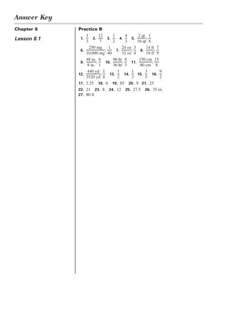 Answer Key Chapter 8 Less Answer Key Chapter 8 Less