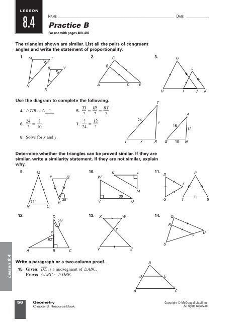 Answer Key Chapter 8 Less Answer Key Chapter 8 Less