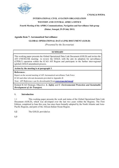 CPDLC Messages Using Block Levels - ICAO