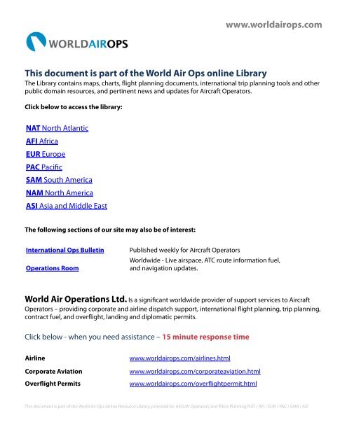 World Air Ops | NAT | Doc 007 MNPS Guidance