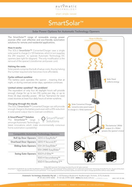 Solar Fact Sheet v2.11.indd - Automatic Technology