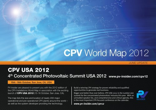 CPV World Map 2012 - CPV Consortium