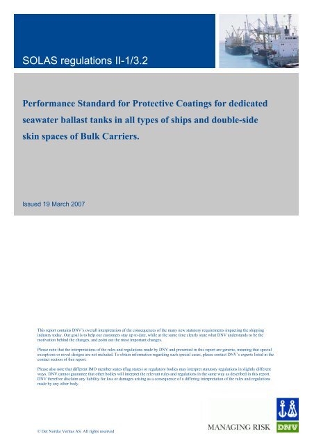 SOLAS regulations II-1/3.2 - DNV Exchange