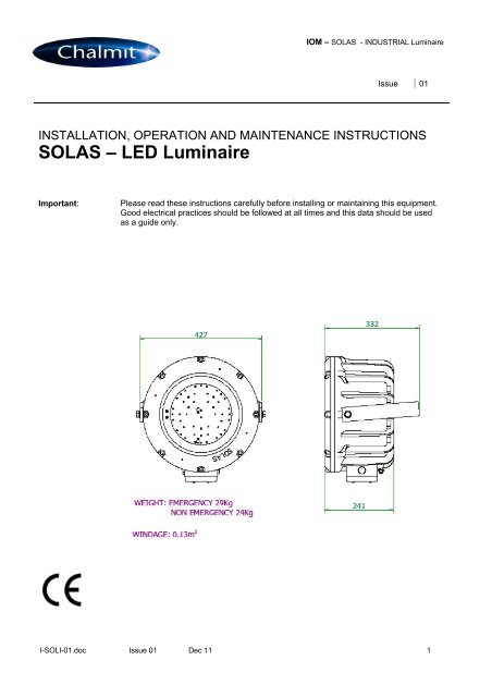 SOLAS – LED Luminaire - Chalmit Lighting