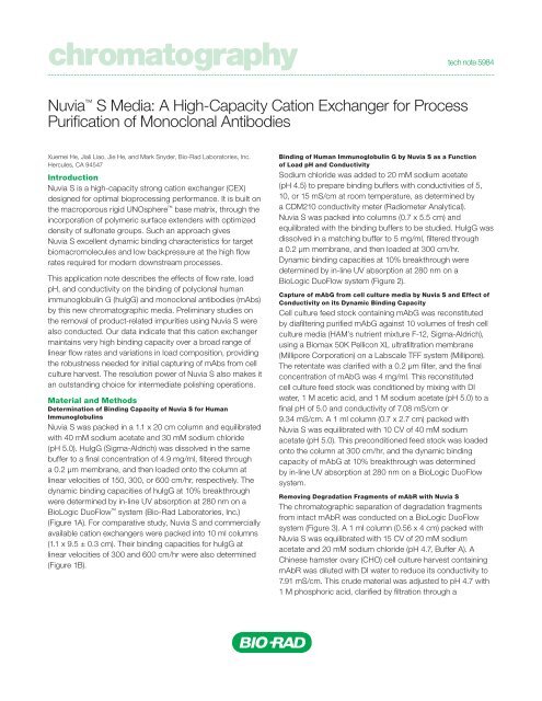 chromatography - Bio-Rad