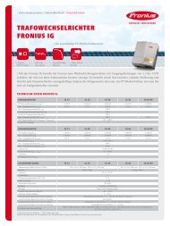 Datenblatt Wechselrichter Fronius IG 15 / 20 / 30
