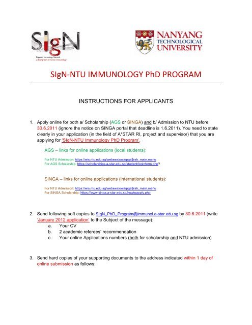 SIgN NTU IMMUNOLOGY PhD PROGRAM Singapore Immunology sign-ntu-immunology-phd-program-singapore-immunology