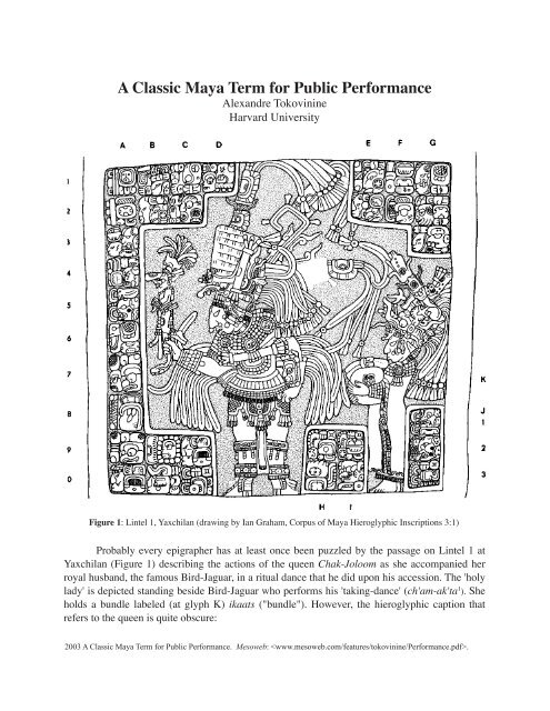 A Classic Maya Term for Public Performance - Mesoweb