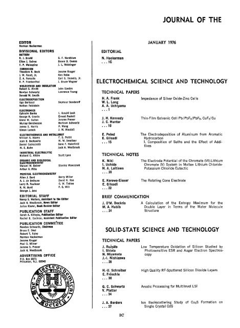 TOC (PDF) - Journal of The Electrochemical Society